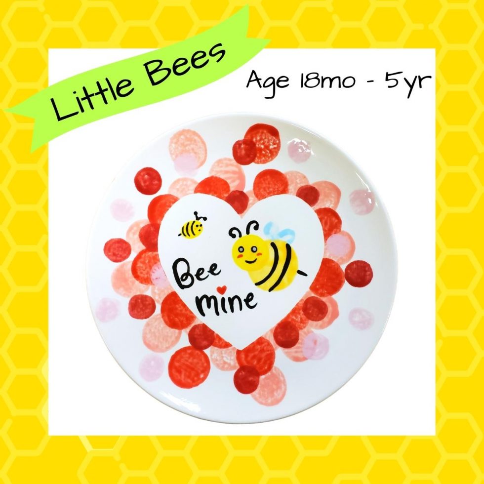 Paint & Storytime: Bee Mine Plate - Busy Bees Pottery & Arts Studio ...
